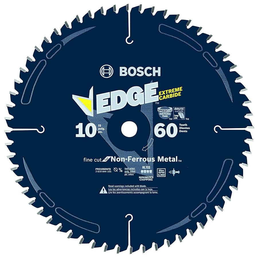 Bosch Power Tools 10" 60T HLT/CG Non-Ferrous Circular Saw Blade, Box ...