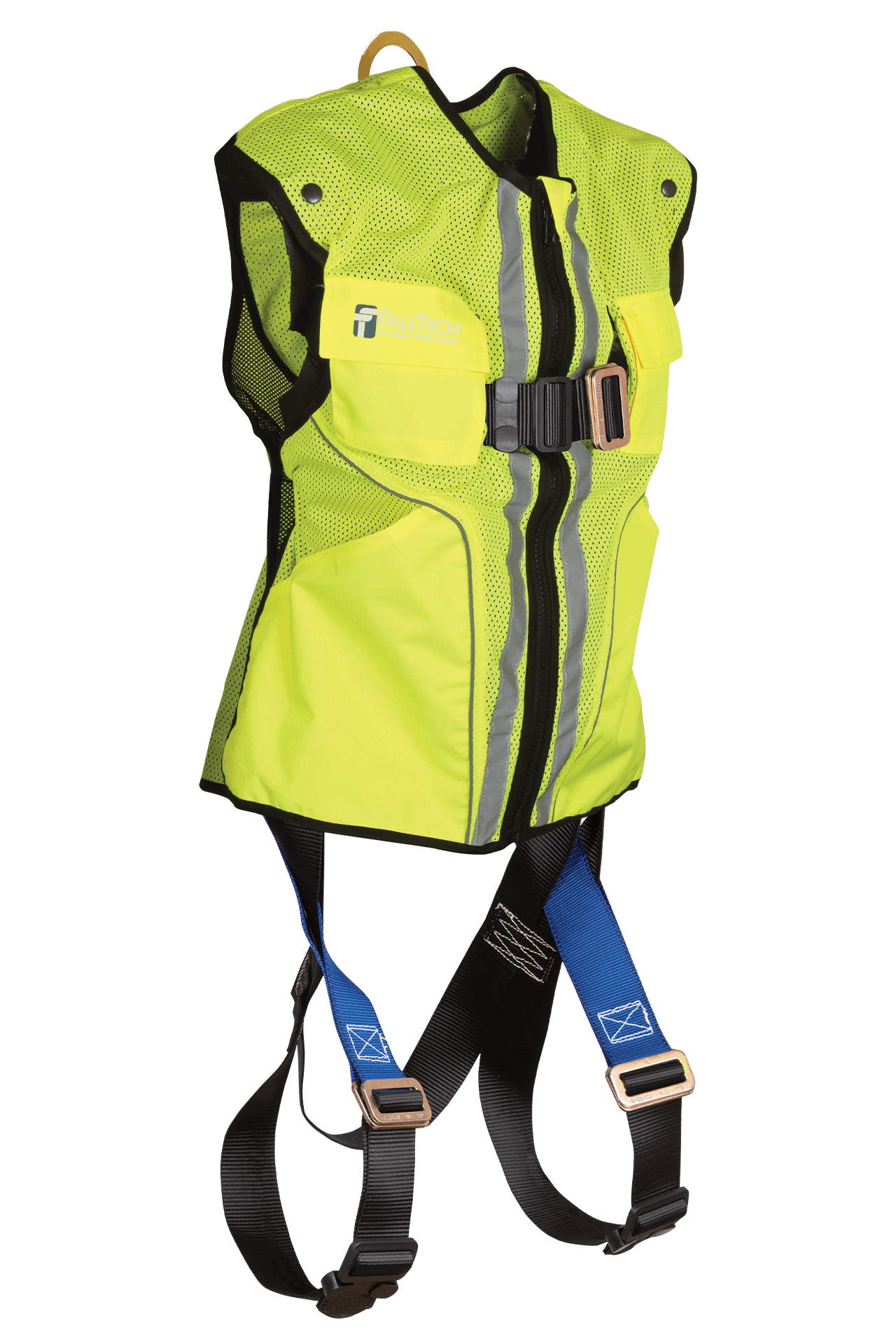 Chaleco de grado de construcción de lima Hi-Vis con arnés de cuerpo co ...