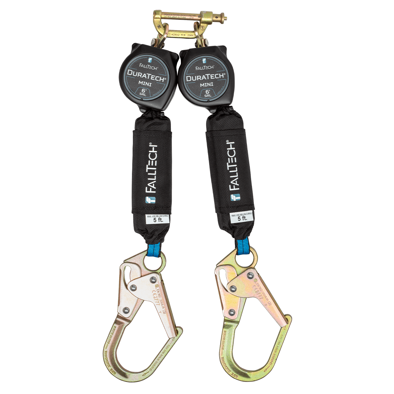 6' Mini Personal SRL with Steel Mini Rebar Hooks, Includes Triple-Lock ...